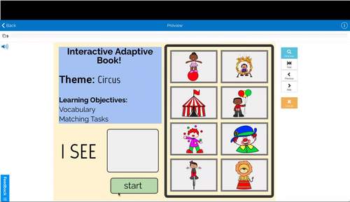 Boom Cards™ Circus Adapted Book (GIFS) by Meaningful Sped Teaching