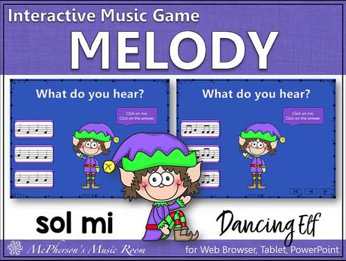 Solfege | Winter Music | Sol Mi Interactive Melody Game {Dancing Elf}
