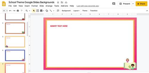 EDITABLE GOOGLE SLIDES™ Templates SCHOOL Theme Distance Learning