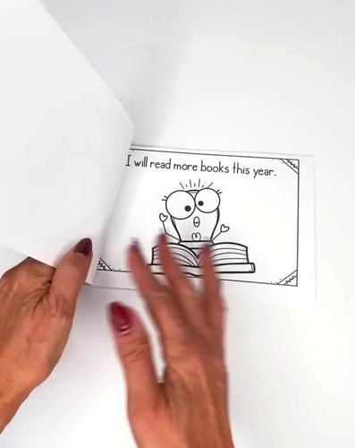 New Years 2024 New Years Resolution Craft Goal Flip Book | TPT