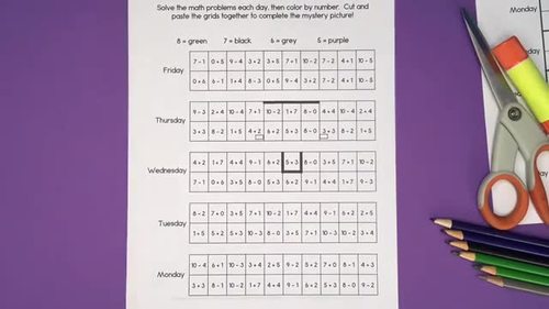 Halloween addition and subtraction within 20 daily math fact practice