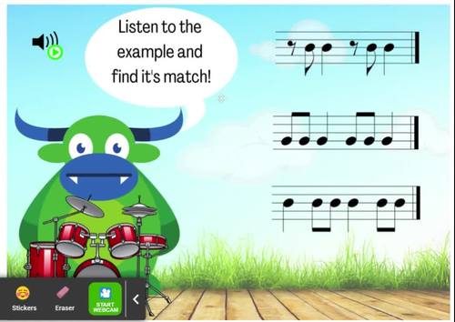 Rhythmic Dictation - Ear Training Interactive BOOM Cards 1A | TPT