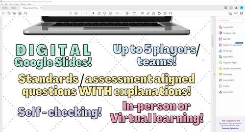 DIGITAL DISTANCE LEARNING Measurement Review Game - Jeopardy Style!