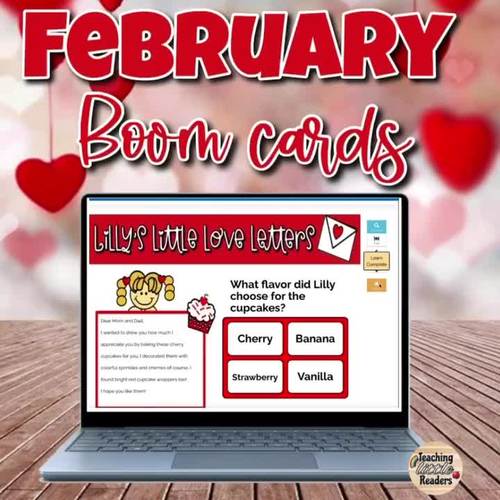 Valentine's Day Reading Comprehension Boom Cards / Digital Task Cards