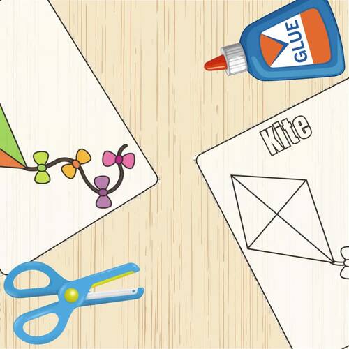 Kite Craft Template-Summer & Spring Bulletin Board Craft-Cut & Paste ...