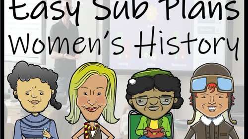 Emergency Sub Plans | Womens History Bundle | 3rd Grade & 4th Grade