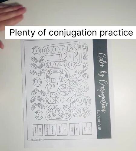 El Verbo IR Verb Color By Conjugation by SinginSeñorita | TPT