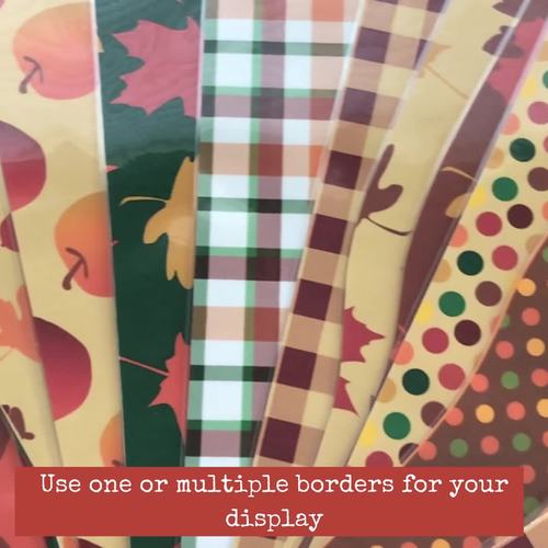 Printable Seasonal Fall Bulletin Board Borders by School House Rap