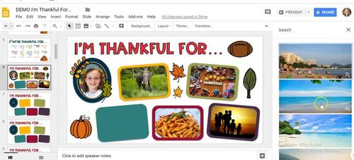 I am Thankful For Template | Fun Thanksgiving Google Classroom Activity ...