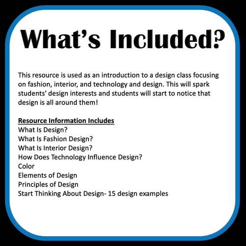 Design Introduction: Fashion, Interior, Technology and Design | TPT