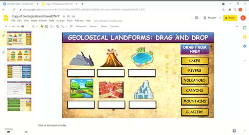 Earth Landforms Bundle: 5 Drag & Drop Worksheets:Google Slides:Distance ...