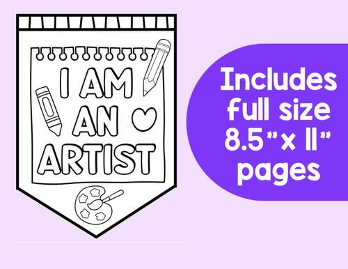 Positive Affirmation Coloring Pennants Banner Station Pages Posters ...