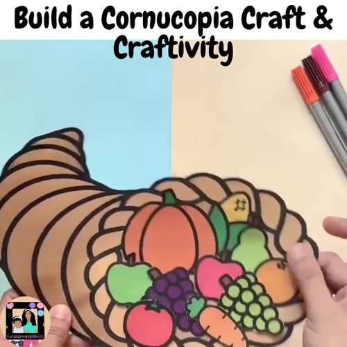 Build a Cornucopia Craft & Craftivity | Thanksgiving Craft | Fall craft