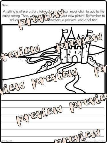 Writing Prompt Add to the Setting by Anh Huynh | TPT