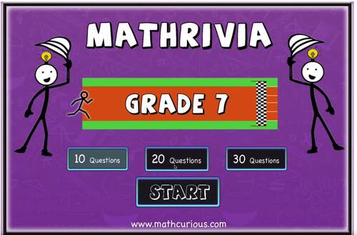 Spiral Review Math Trivia Activity, Grade 7 Instant Feedback, Digital ...