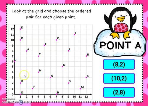 Coordinate Grid Boom Cards™ Distance Learning Graphing by Creating 4 ESL