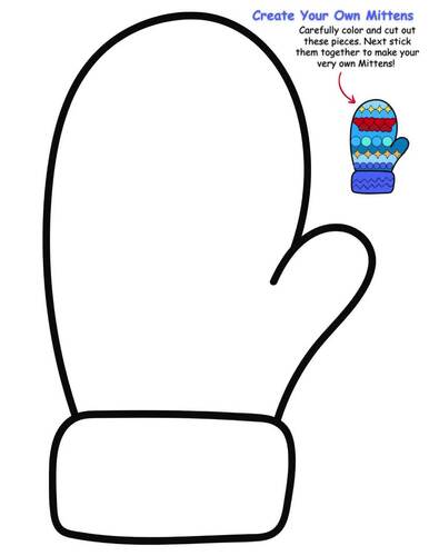 Mitten Match, Winter Preschool Printable, Toddler Activity, Matching ...