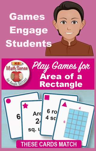 Third Grade Area and Perimeter Bundle of 6 Math Card Games | Number Sense