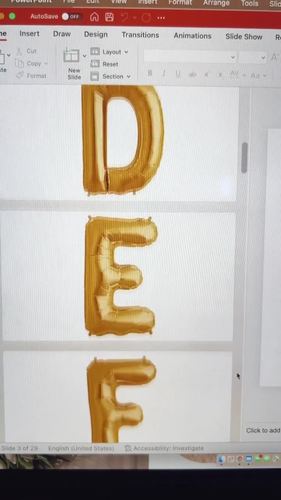 Gold Balloon Letters for Bulletin Boards by Miss Gunderson's Littles