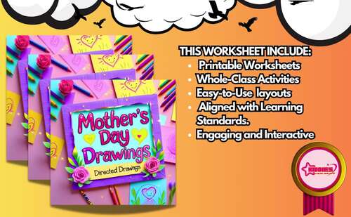 Mother's Day Directed Drawing Craft Activities 2nd,3rd,4th,5th,6th,7th ...