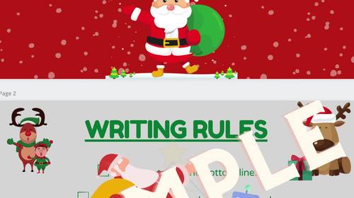 Christmas/Holiday Themed Handwriting Practice Worksheets (OT tips/tricks)