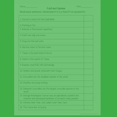 Fact and Opinion Assessment by Bilingual Teaching Made Easy | TPT