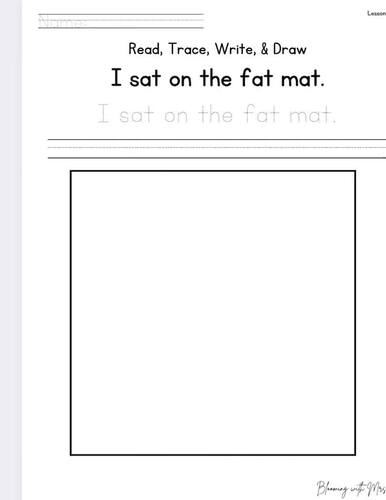 Read, Trace, Write & Draw - *NO PREP* by Blooming in Kinder with Mrs G