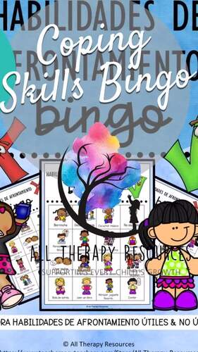 SPANISH VERSION - Helpful & Unhelpful Coping Skills Bingo - Counseling ...