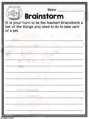 How to Take Care of a Pet Procedural Writing by TCHR2.0 | TPT