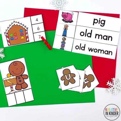 Gingerbread Man Activities Christmas Printables by Kreative in Kinder