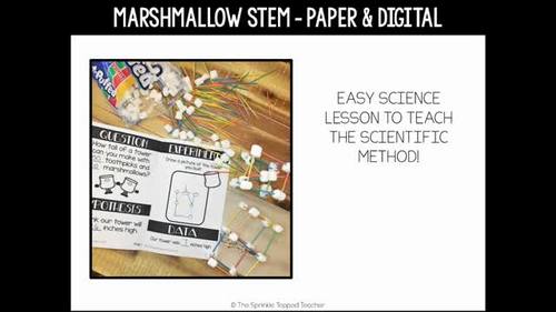 Marshmallow Toothpick Tower Science Experiment with the Scientific ...