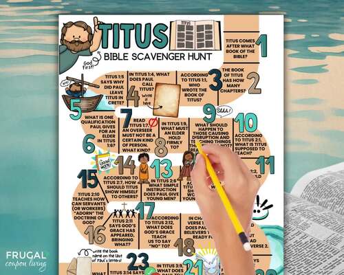 Titus Bible Scavenger Hunt, Paul's Letters in the New Testament Trivia ...