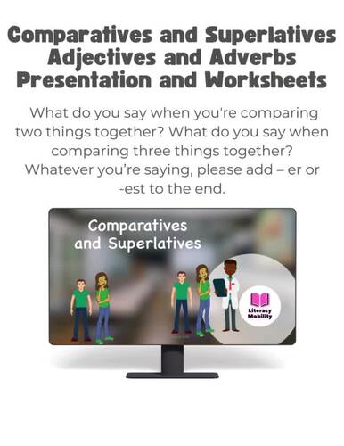 Comparative and Superlative Adjectives and Adverbs PowerPoint and ...