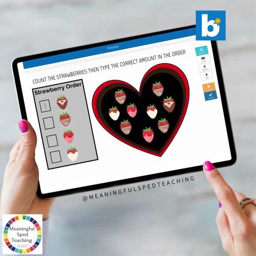 Valentine's Day Life Skills Math Counting Inventory Boom Cards™