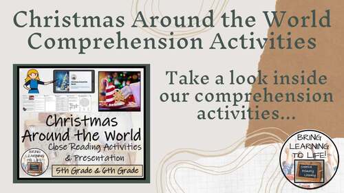 Christmas Around the World Close Reading Comprehension | 5th & 6th Grade