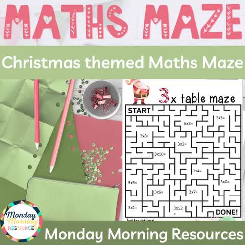 Christmas Maths - Christmas Multipliction Mazes - Set 2 | TPT