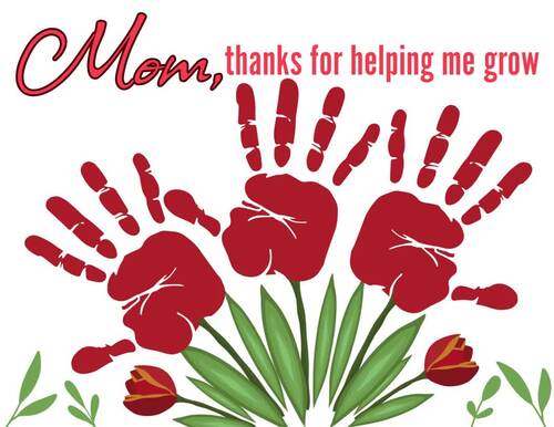 Mother’s Day Handprint Craft Bundle | Preschool Kindergarten Keepsake ...