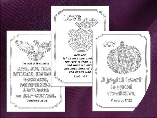 Fruit of the Spirit Verses / Galatians 5 22 / Coloring Pages / Fruit ...