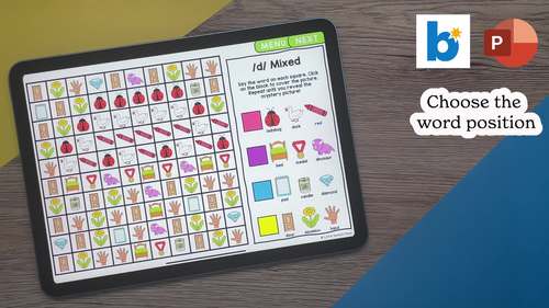 t & d Color By Speech Artic Game Spring Theme Boom™ Card, PPT & Printable