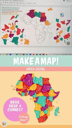 Africa Digital Map-Making Activity | Google Slides™ by Teacher Toy Shop