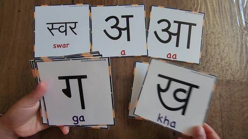 Hindi Phonics Alphabet Letter Sound Varnamala Learn to read flashcards ...