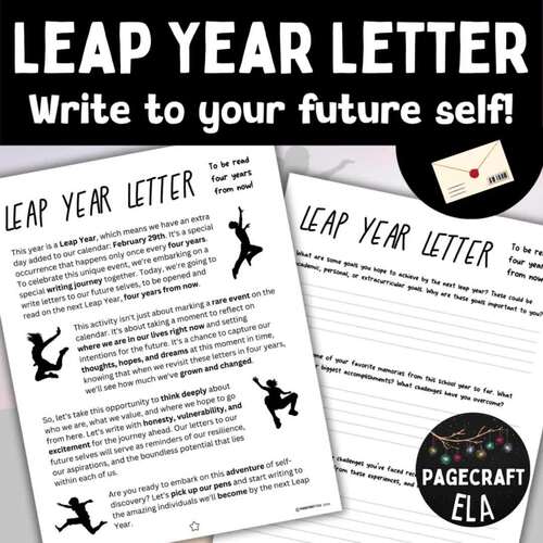 Leap Year Letter Writing | Letter to Future Self | Leveled Planning ...