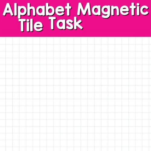 Alphabet Learning Letters Magnetic Tile STEM Task Cards Engineering ...