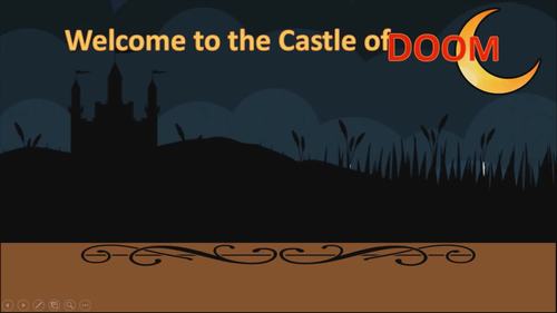 The Castle of DOOM adventure review game *Teacher led* by Edutainment 101