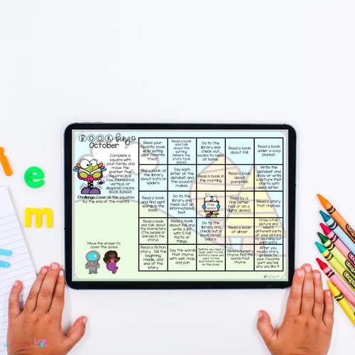 October Book Bingo Digital Reading Board | Google Slides by My Day in K