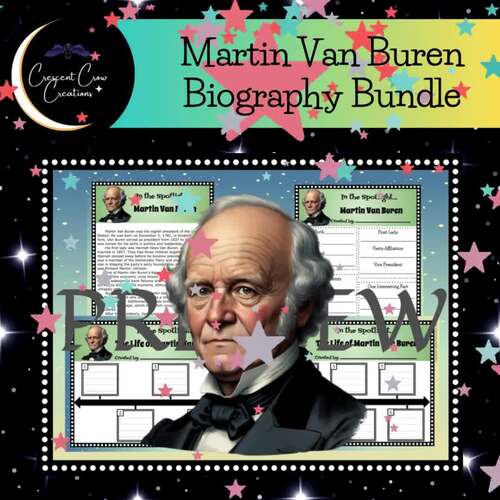 President Martin Van Buren Biography Bundle Research Project | TPT