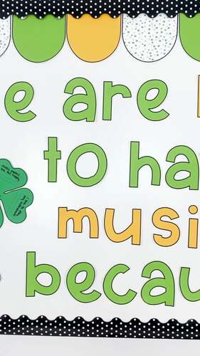 St. Patrick's Day Music Advocacy Bulletin Board Craft | TPT