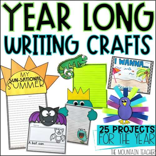 Year Long Writing Prompts and Curriculum Bundle | Narrative Informative ...