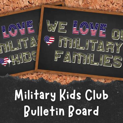 Military Bulletin Board Bundle | Purple Up Day + Month of the Military ...