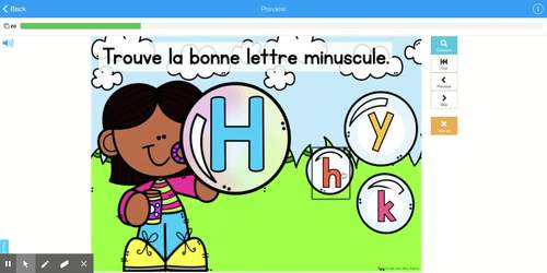 Distance Learning - French Boom Cards - Alphabet Letter Match | TpT